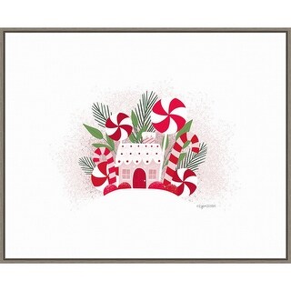 Peppermint Cottage by Kyra Brown Framed Canvas Wall Art Print - Bed ...