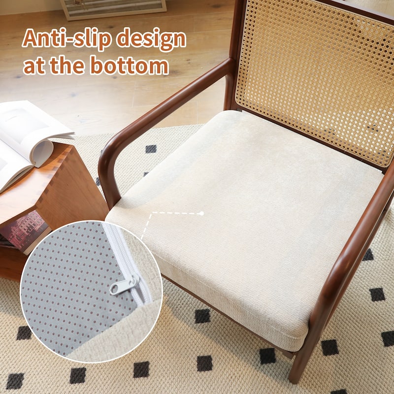 Minimalist Accent Chair Armchair Reading Chair with Wooden Legs, Side ...