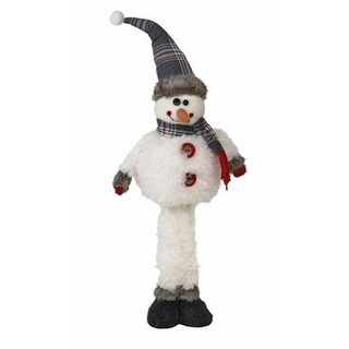 Long Leg Standing Plush Snowman - White - 20” high by 8” wide by 4.5 ...