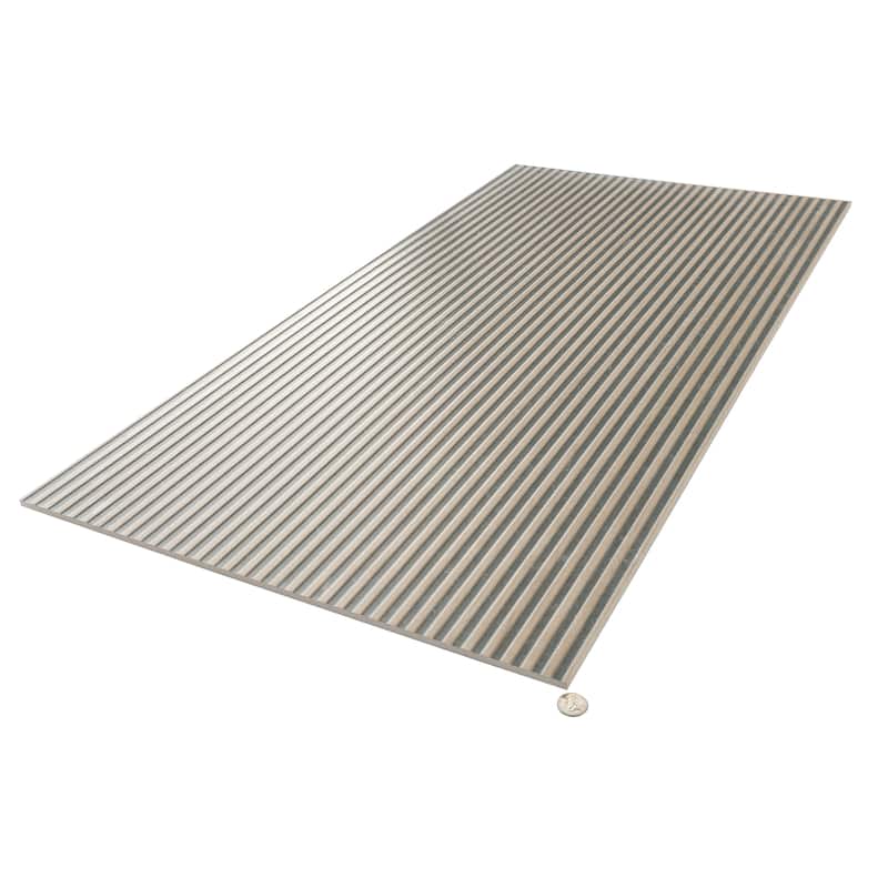 Bois 24x48 Taupe Wood Ceramic Large Format Fluted Wall Tile (15.5 sq ft ...