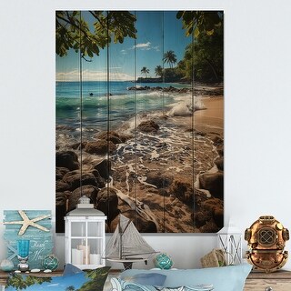 Designart "Beach Photo Tropical Paradise VII" Nautical & Beach Print on ...