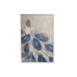 Led Thread Framed Wall Art Feather Lady - Bed Bath & Beyond - 42182868