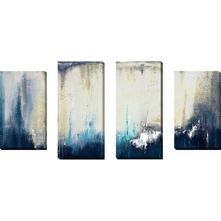 "Navy Blue Illusion II" by Patricia Pinto Print on Canvas Set of 4 ...