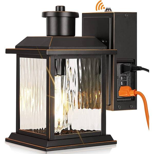 2 outlets dusk to dawn porch lights aluminum rust wall light fixture ...