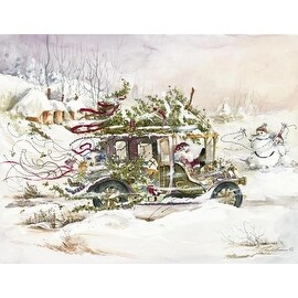 Santa'S Limousine by Peggy Abrams Holidays Art Print - Bed Bath ...