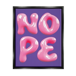 Stupell Abstract Nope Bold Text Floter Frame Wall Art design by House ...