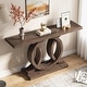 55 inches Console Table with Geometric Base - Bed Bath & Beyond - 37198244