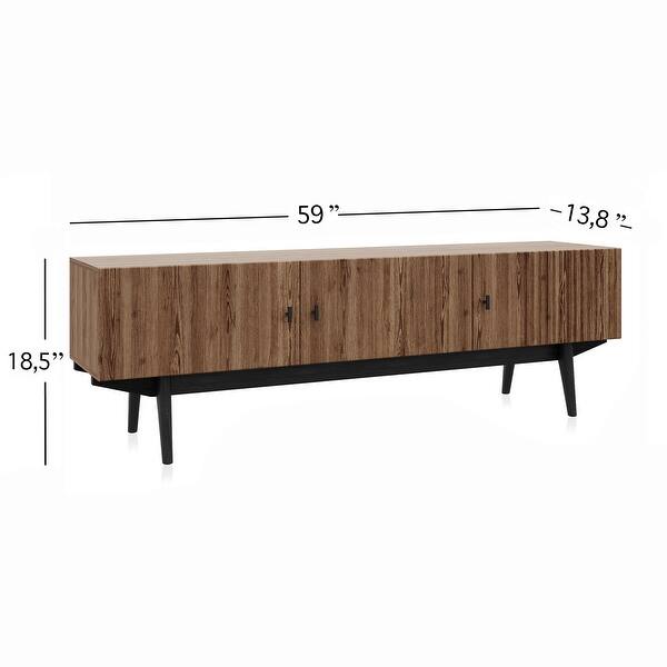 Living Skog Chelsea Brown TV Stand Fits for TV's up to 65 in. with ...