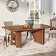 63" Farmhouse Dining Table for 6, Rectangular Wood Kitchen Table with ...