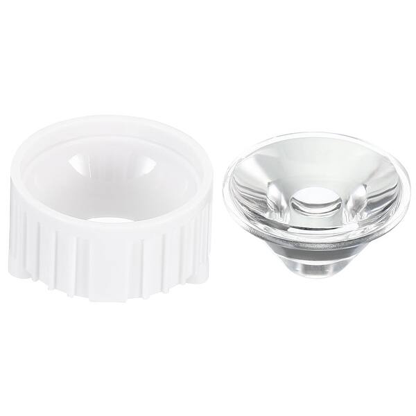 20 Set 20mm 60 Degree LED Lens with Stand Holder for Flashlight, White ...