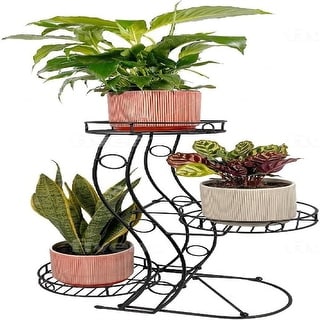 Three Flower Pot Collapsible Plant Stand - 12 x 12 x 36 - Bed Bath ...