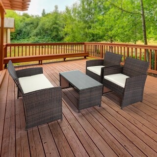 Durable Weather-Resistant Rattan Sofa Set with High Density Cushions ...