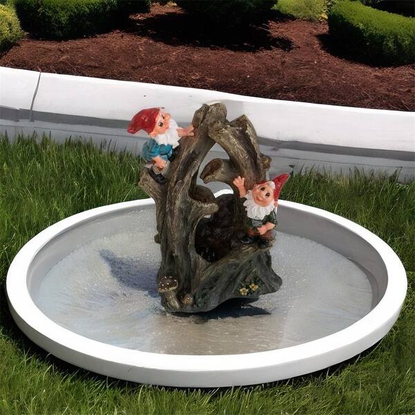 Decorative Woodland Gnome Water Fountain with LED Light - Bed Bath ...