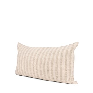 Jace Cream w/ Beige Stripe Lumbar Decorative Pillow Cover - Bed Bath ...