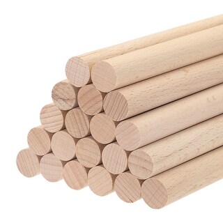 Wooden Dowel Rods Wood Sticks, 12"x0.59" Round Wooden Dowels Rod, Pack ...