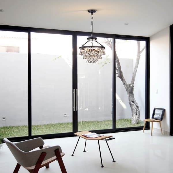 Ariane Black 5-Light Chandelier, for Living/Dining Room, Bedroom - On ...