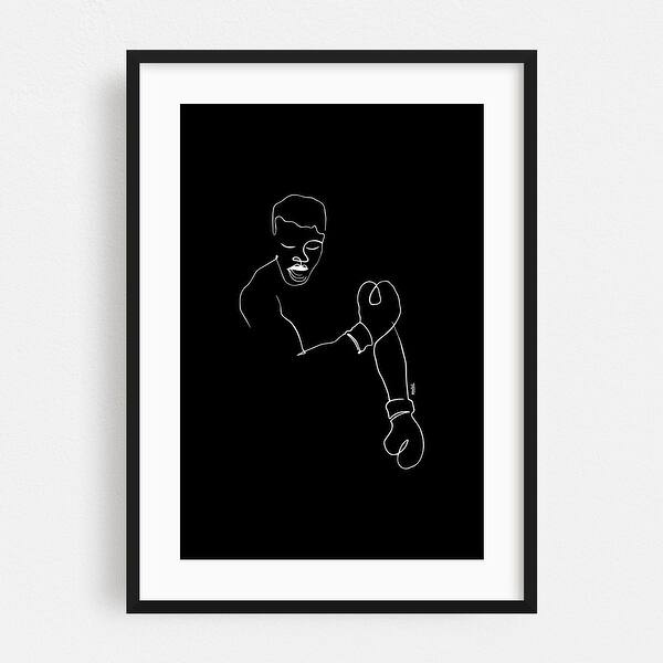 Ali Line Drawings Boxing Dorm Art Muhammad Ali Art Print/Poster - Bed ...