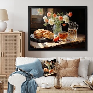 Designart "Food Breakfast Cozy III" Food & Beverage Framed Wall Decor ...