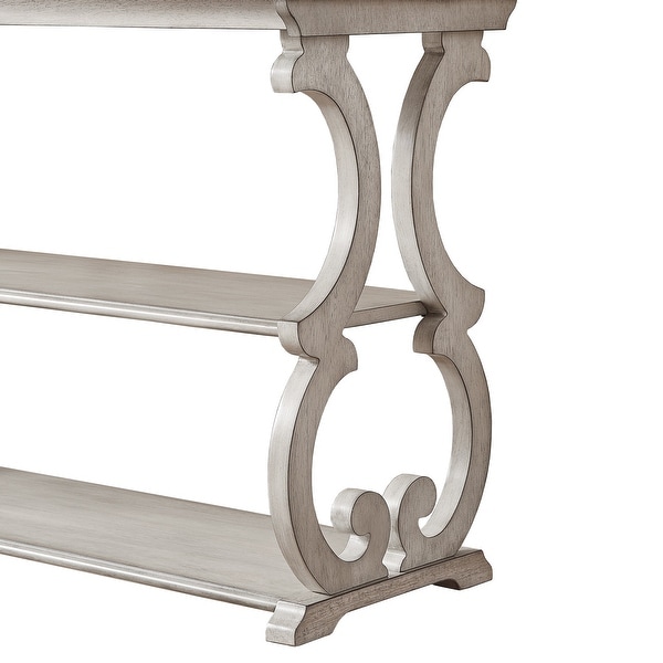 Lorraine Wood Scroll TV Stand Sofa Table by iNSPIRE Q Classic On Sale Bed Bath Beyond 14139014