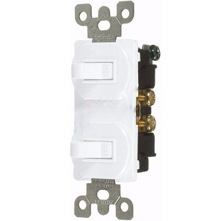15 AMP Rectangle White Electrical Switch Plastic-Aluminum American ...