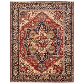 ECARPETGALLERY Hand-knotted Aryana Red Wool Rug - 10'2 x 13'3 - Bed ...