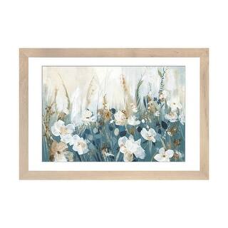 "Blue Poppy Field" by Allison Pearce Framed Fine Art Paper Print - Bed ...