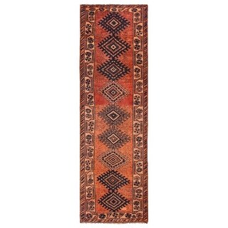 ECARPETGALLERY Hand-knotted Melis Vintage Dark Copper Wool Rug - 3'6 x ...