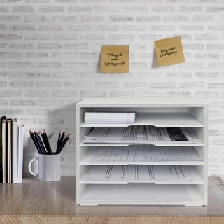American Art Decor All-Purpose Document Organizer with 5 Shelves - Bed ...
