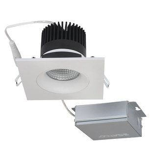 12W LED DW Downlight Gimbaled 3.5 in 3000K 120V Sq Remote Driver White ...