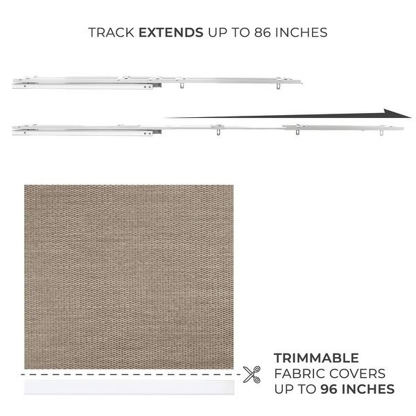 CHICOLOGY Adjustable Sliding Panels, 4-Rail Track, Light Filtering - On ...