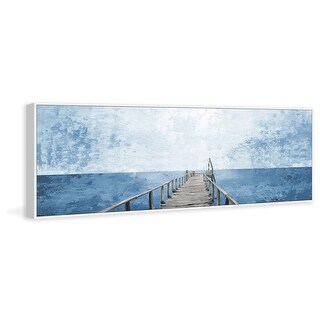 'Weathered Wooden Pier' Floater Framed Painting Print on Canvas - Bed ...