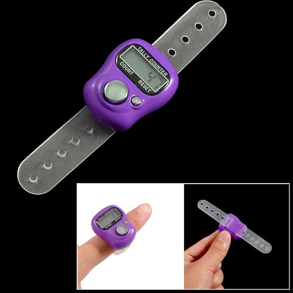 Purple Case 5 Digit LCD Electronic Finger Counter Hand Tally - Bed Bath ...