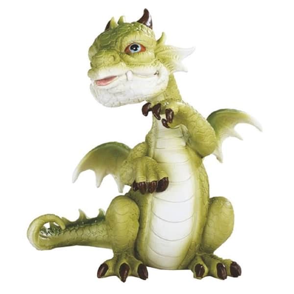 Q-Max 5.25"H Cute Green Dragon Statue Fantasy Decoration Figurine - Bed ...