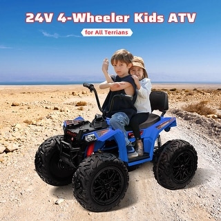 24V 400W Kids ATV , 2 Seater Ride On Car, 17.3" Big Wheel Ride On Toys ...
