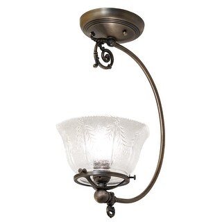 12.5"W Revival Auburn Wheat Gas Reproduction Semi-Flushmount - N/A ...