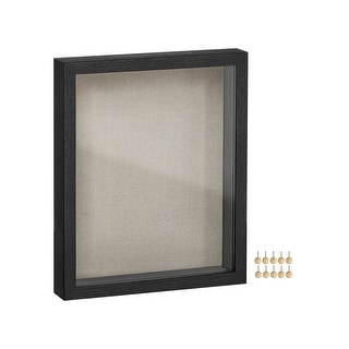 Black Picture Frame with Top Slot and Push Pins Perfect Display Case ...