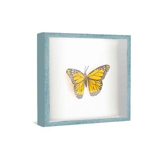 17x17 Shadow Box Frame Blue | 1.125 inches Deep Real Wood Rustic - Bed ...