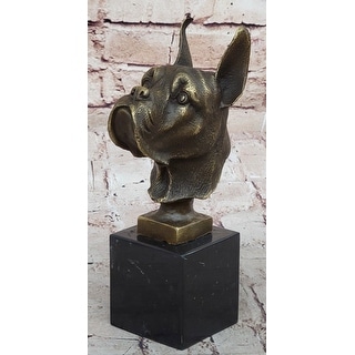 Boxer Dog Breed Bronze Metal Bust Sculpture Statue Signed Original Art ...