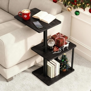 Adjustable Swivel Side Table for Couch, Recliner or Bed with Storage ...