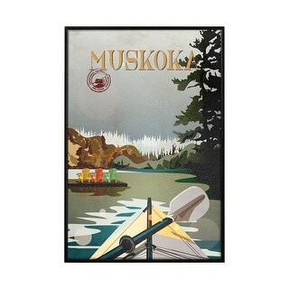 Muskoka Go Canada by Mercana Studio a Hand Embellished Decograph Framed ...