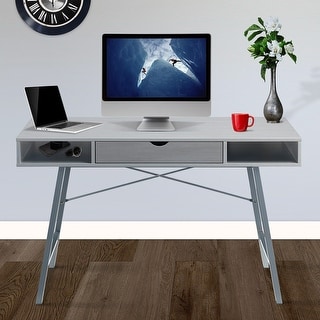 Wood Metal Desk with Drawers, Computer Desk, 47 In. Silver - Bed Bath ...
