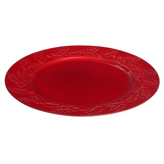 Charger Plate (Hollyberries) (Red) (13") - Set of 6 - Bed Bath & Beyond ...