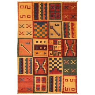 Flat-weave Sundance Red Wool Kilim - 6'0 x 9'3/6'0" x 9'3" - Bed Bath ...
