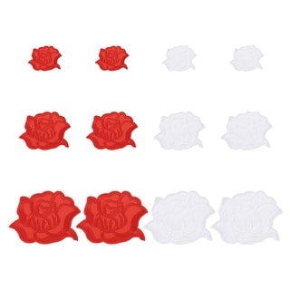 Rose Iron-On Patches, Rose Embroidered Patch Applique Flower Sew on ...