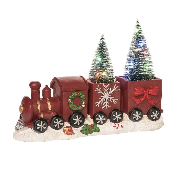 12" Lighted Train with Trees Christmas Tabletop Figurine - Bed Bath ...