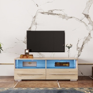 TV Stand for 43 Inch TV, Rustic Entertainment Center Media TV Console ...