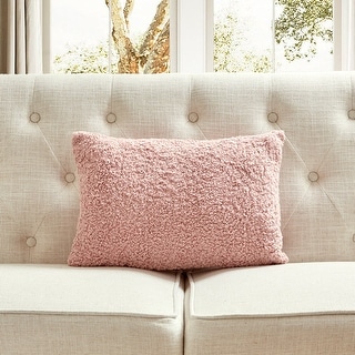 Pink Boucle With Polyester Insert Pillow - Bed Bath & Beyond - 41939809