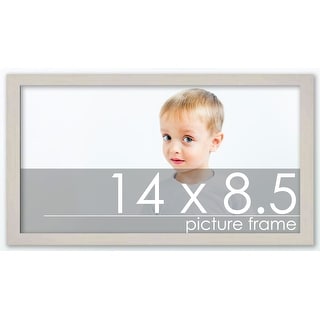 14x8.5 Traditional White Washed Complete Wood Picture Frame with UV ...
