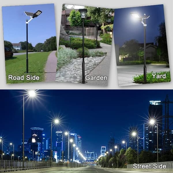 Street Light Pole 20ft Tall - Black Outdoor Adjustable Metal Street ...