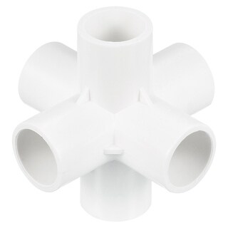0.8" PVC Pipe Fittings 6 Way Elbow Water Joint Connectors Adapters ...